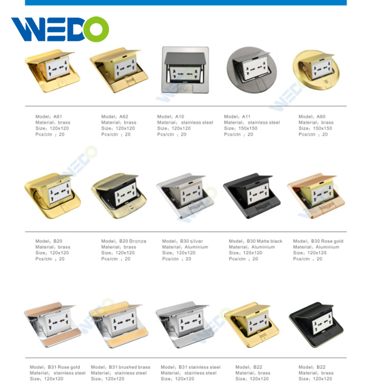 Pop-up Type Waterproof Electric Plug Floor Switch Floor Socket Box ...